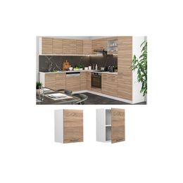 VICCO Hängeschrank Küchenschrank Küchenzeile R-Line 45 cm Weiß Sonoma Tür Fächer