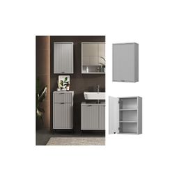 VICCO Hängeschrank für Badezimmer, Eliza 40 x 65 cm, Grau, Tür, moderne Badserie