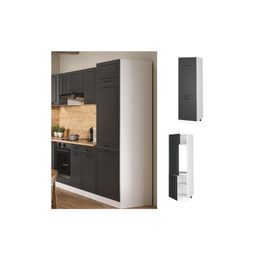 VICCO Kühlumbauschrank Küchenschrank Küchenzeile Landhaus R-Line 60 cm Weiß-Anthrazit