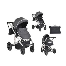 Moni Kombikinderwagen 2 in 1 Thira Babywanne, umbaubar, Sportsitz, Fußabdeckung grau