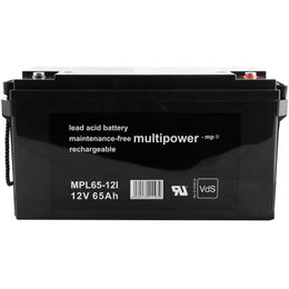 Multipower MPL65-12I/ 12V 65Ah Blei Akku AGM mit VdS Zulassung