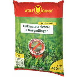 Wolf Garten Sq 450 Unkrautvernichter plus Rasendünger 9kg für 450m² - Wolf-garten