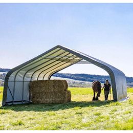 ShelterLogic Shelter Logic Weidezelt Run-In-Shed Weideunterstand, 730 x 670 x 380 cm grün 49,64 m²