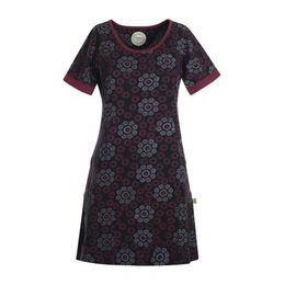 Vishes Jerseykleid Kurzarm Kleid Blumen Tunika Jerseykleid Baumwolle Tunika