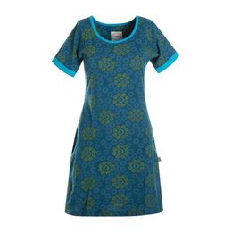 Vishes Jerseykleid Kurzarm Kleid Blumen Tunika Jerseykleid Baumwolle Tunika