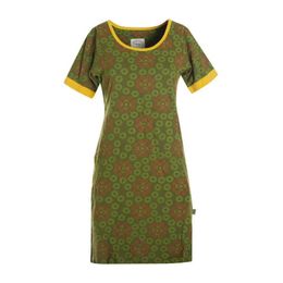 Vishes Jerseykleid Kurzarm Kleid Blumen Tunika Jerseykleid Baumwolle Tunika