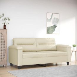 Bonnevie - 2-Sitzer-Sofa Creme 140 cm Kunstleder vidaXL725856