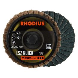 Rhodius Abrasives - rhodius lsz quick, 10 Stück, 51 mm, Korn 120, Lamellenschleifscheibe