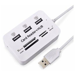 Usb 2.0-Speicherkartenleser + USB-Hub (High Speed)