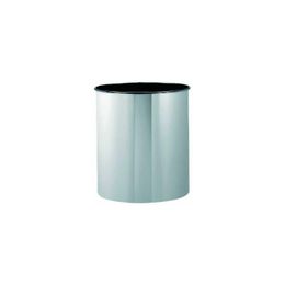 Brabantia - Zylindrischer Büroabfallbehälter, Metall, Stahl matt, 7 Liter