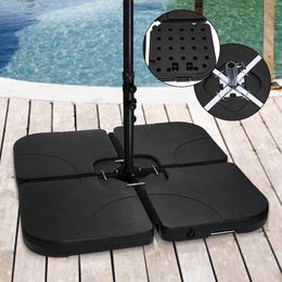 VINGO SonnenSchirmständer Schirmgewicht 4er-Set für Schirmständer mit 60L Wasser oder 80 kg Sand befüllbar Kunststoff