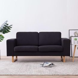 Bonnevie - 2-Sitzer-Sofa,Sofas gerade Stoff Schwarz vidaXL