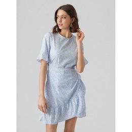 Véro Moda Vero Moda Shirtkleid Kurzes Mini Wickel Kleid VMHENNA (kurz) 5775 in Blau