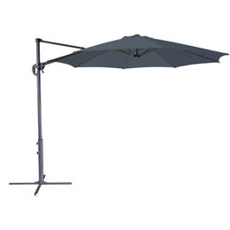 Sonnenschirm / Ampelschirm Ravenna Smart 300, ø 300 cm, anthrazit, Bezug aus 100% Polyester, Gestell aus Aluminium, 13,8 kg - Derby