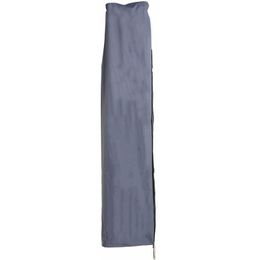 Neuwertig] Schutzhülle HHG für Ampelschirm bis 3,5 m, Abdeckhülle Cover mit Reißverschluss blau - blue