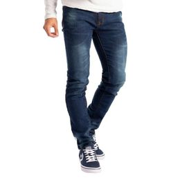 BlauerHafen Slim-fit-Jeans Herren Slim Fit Jeanshose Stretch Designer Hose Super Flex Denim Pants 2 Seitentaschen