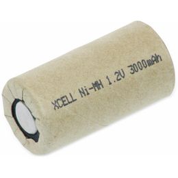 NiMH-Sub-C-Zelle-Akku Pappmantel, 1,2V-/3000mAh, 43x22,5 mm - XCELL