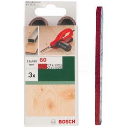 3 Schleifbänder für b+d Powerfile ka 293E 13 x 451 mm, k 60, Holz Metall - Bosch