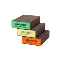 Bosch - 2609256F16 3 Stck. Schleifschwämme, flat+edge 97 x 69 x 26 mm, m, f, sf