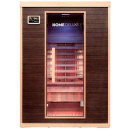 Home Deluxe - Infrarotkabine – Moreno - m – Vollspektrumstrahler – Holz: Hemlocktanne - Maße: 135 x 105 x 190 cm i Infrarotsauna für 2 Personen,