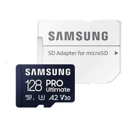 Samsung Samsung PRO Ultimate 128 GB microSD-Speicherkarte mit SD-Karten-Adapter (MB-MY128SA/WW)