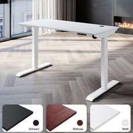 Tischplatte für höhenverstellbaren elektrischen Schreibtisch 120 x 60 cm Weiß - Sonni