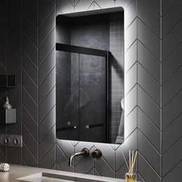 Led BadSpiegel Bad Badezimmer Wandspiegel Spiegel mit LED-Beleuchtung 80x50cm - Sonni