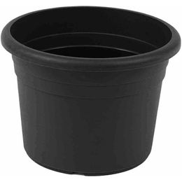 siena GARDEN ECO Cilindro 18cm schwarz Kunststoffgefäß mit Bodenlöchern