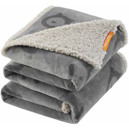 Songmics Feandrea wasserdichte Hundedecke, Sherpa Fleece Haustier Decke für große Hunde, Katzen, 203 x 152 cm, xxl, maschinenwaschbar, beidseitiger