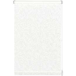 Gardinia - EasyFix Rollo mit Blättern weiß 100 x 150 cm