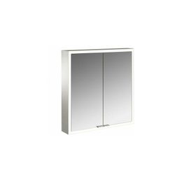 Asis prime Lichtspiegelschrank, Aufputzmodell, 2 Türen, 600mm, Ausführung: Glasrückwand verspiegelt - 949705061 - Emco