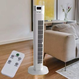 etc-shop Säulenventilator Turmventilator Fernbedienung Kühltower Ventilator leise Turm oszillierend weiß, 3 Geschwindigkeitsstufen Timer led Display, h 95,5 cm