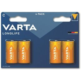 Batterie Alkaline, Baby, c, LR14, 1.5V, Longlife, 4 Stück - Varta