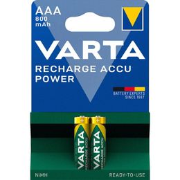 Akku Recharge Accu Power Micro aaa NiMH 800mAh (2er Blister) - Varta