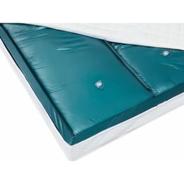 Beliani - Wasserbettmatratze Blau Vinyl 160 x 200 cm Dual System Leicht Beruhigt Zwei Wasserkerne mit Identischen Beruhigungsstufen Schaumrahmen