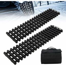 Costway - 2 Stücke Anfahrhilfe Auto, Sandbleche Offroad, Traktionsmatte für Sand Schnee eis Schlamm, Offroad Tracks Traction Mats, Traktionshilfe mit