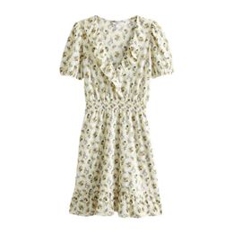 next Minikleid Kurzärmeliges Kleid mit Rüschen und kurzen Ärmeln (1-tlg)