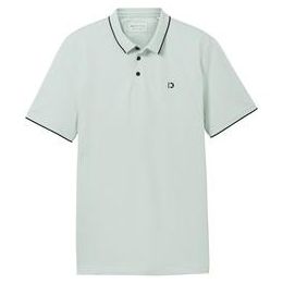 Tom Tailor DENIM Herren Basic Poloshirt, grün, Uni, Gr. XL