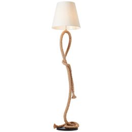 Stehlampe Brilliant "Sailor" Lampen Gr. 1 flammig, Ø 40 cm Höhe: 175 cm, beige (natur, weiß) Deko-Stehlampe Standleuchte Stehlampe Designerlampe Standleuchten