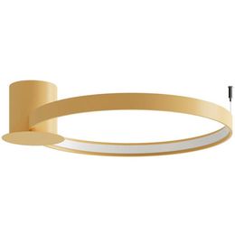 Deckenleuchte SOLLUX LIGHTING "RIO" Lampen Gr. Höhe: 12,5 cm, goldfarben (golden) LED Deckenlampen