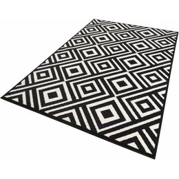 Teppich Hanse Home "Art" Teppiche Gr. B/L: 200 cm x 290 cm, 9 mm, 1 St., schwarz (schwarz, creme) Esszimmerteppiche