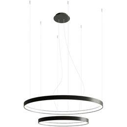 Kronleuchter SOLLUX LIGHTING "RIO" Lampen Gr. 2 flammig, Höhe: 150 cm, schwarz Pendelleuchte LED Hängeleuchten und Pendelleuchten
