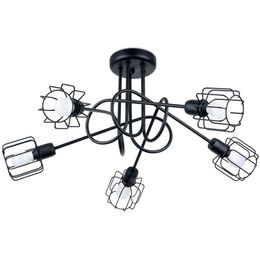 Kronleuchter SOLLUX LIGHTING "BELUCI" Lampen Gr. 5 flammig, Höhe: 28,5 cm, schwarz Deckenlampe Deckenlampen Verteiltes Licht