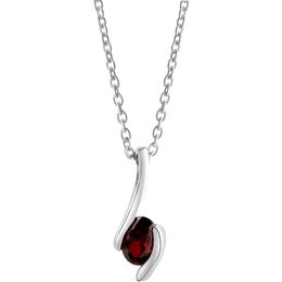 Kette mit Anhänger Firetti "Schmuck Geschenk Silber 925 Halsschmuck Halskette Entourage" Halsketten Gr. Silber 925 (Sterlingsilber), Länge: 45 cm Breite: 1,5 mm, bunt (silberfarben, rot) Damen Ketten mit Anhänger