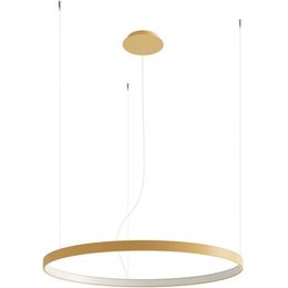 Kronleuchter SOLLUX LIGHTING "RIO" Lampen Gr. Höhe: 150 cm, goldfarben (golden) Pendelleuchte LED Hängeleuchten und Pendelleuchten