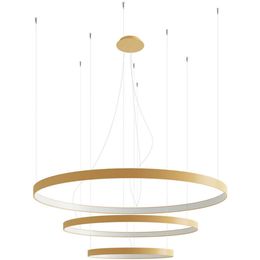 Kronleuchter SOLLUX LIGHTING "RIO" Lampen Gr. 1 flammig, Höhe: 150 cm, goldfarben (golden) Pendelleuchte LED Hängeleuchten und Pendelleuchten