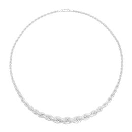 Kette ohne Anhänger Vivance "Kordelkette" Halsketten Gr. Silber 925 (Sterlingsilber), silberfarben (silber 925) Damen Ketten ohne Anhänger