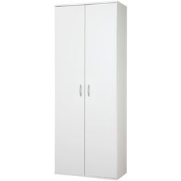 Mehrzweckschrank Procontour "2 Türen + 6 Böden" Schränke Gr. B/H/T: 64 cm x 167 cm x 34 cm, 2 St., weiß Textil-Kleiderschränke