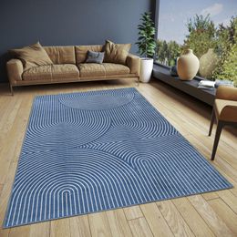 Teppich Hanse Home "Faron" Teppiche Gr. B/L: 160 cm x 230 cm, 3 mm, 1 St., blau Baumwollteppiche