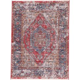 Teppich CarpetFine "Phoenix Vintage" Teppiche Gr. B/L: 200 cm x 290 cm, 6 mm, 1 St., rot Esszimmerteppiche